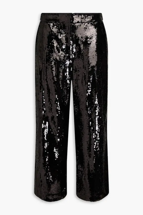 Theory Sequined Straight-leg Crepe Pants