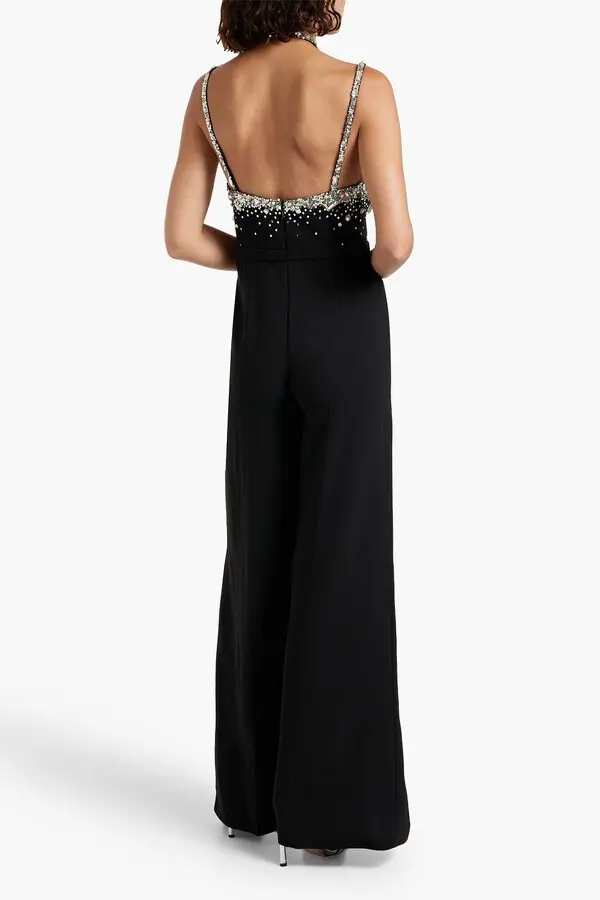 Zuhair Murad Embellished Crepe Wide-leg Jumpsuit