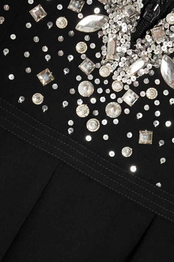 Zuhair Murad Embellished Crepe Wide-leg Jumpsuit