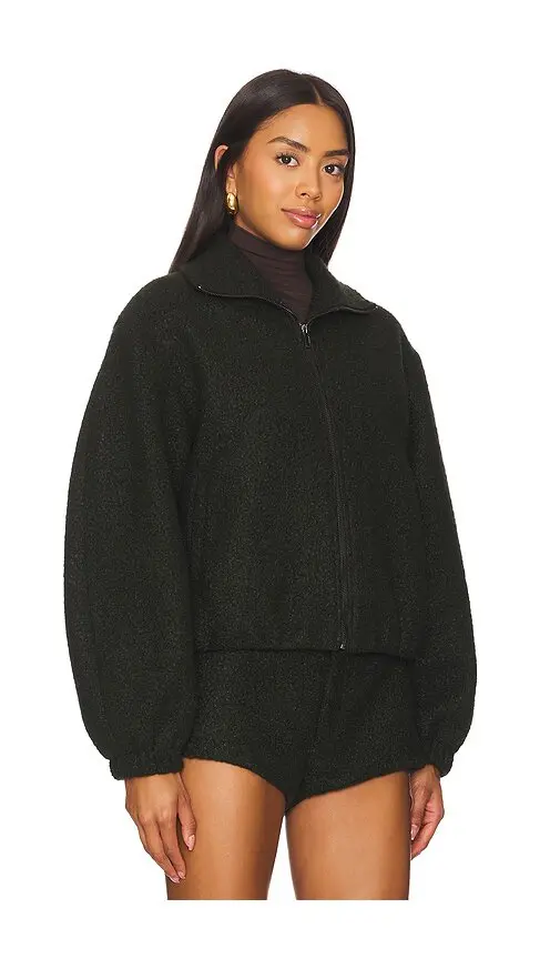 Amanda Uprichard Como Bomber Jacket - Dark Green