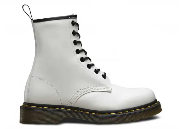 Dr. Martens 1460 Smooth Leather Lace Up Boot - White