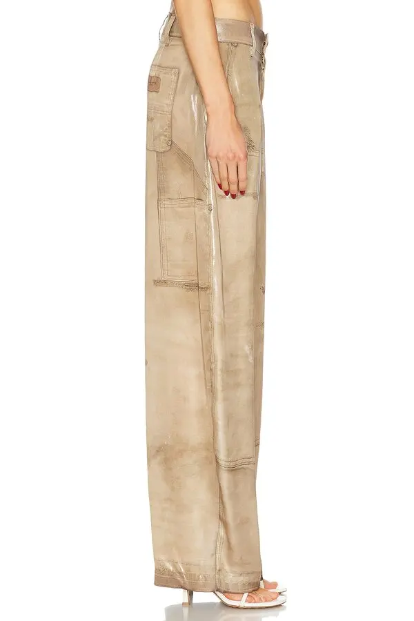 Alexander Wang Metallic Wide Leg Pant