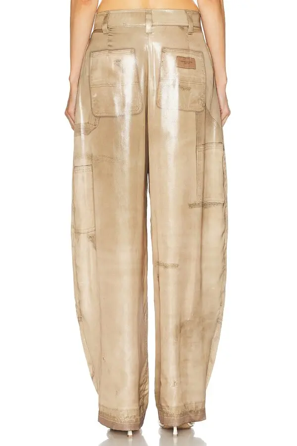 Alexander Wang Metallic Wide Leg Pant