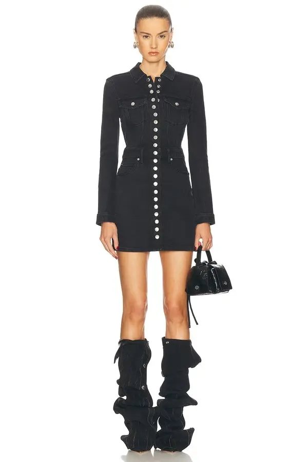 Alexander Wang Snap Front Mini Dress