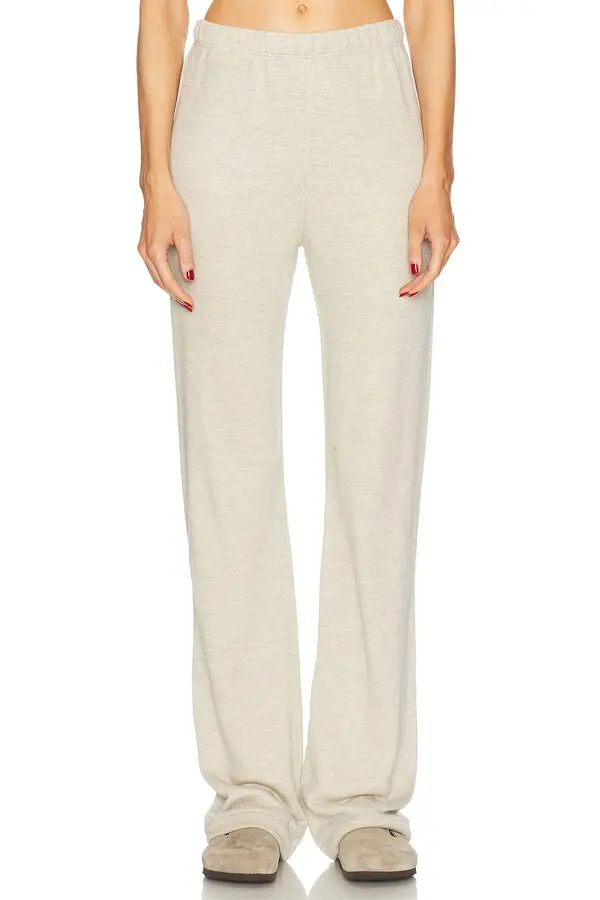 Eterne Straight Leg Sweatpant - Heather Oatmeal