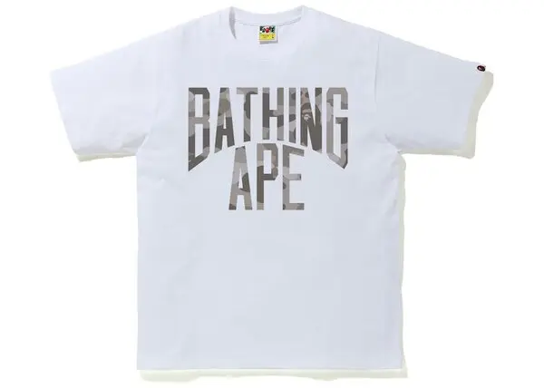 A BATHING APE Camo Nyc Logo Tee Shirt