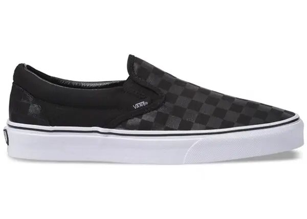 VANS Classic Checkerboard Slip-on Sneakers - Black