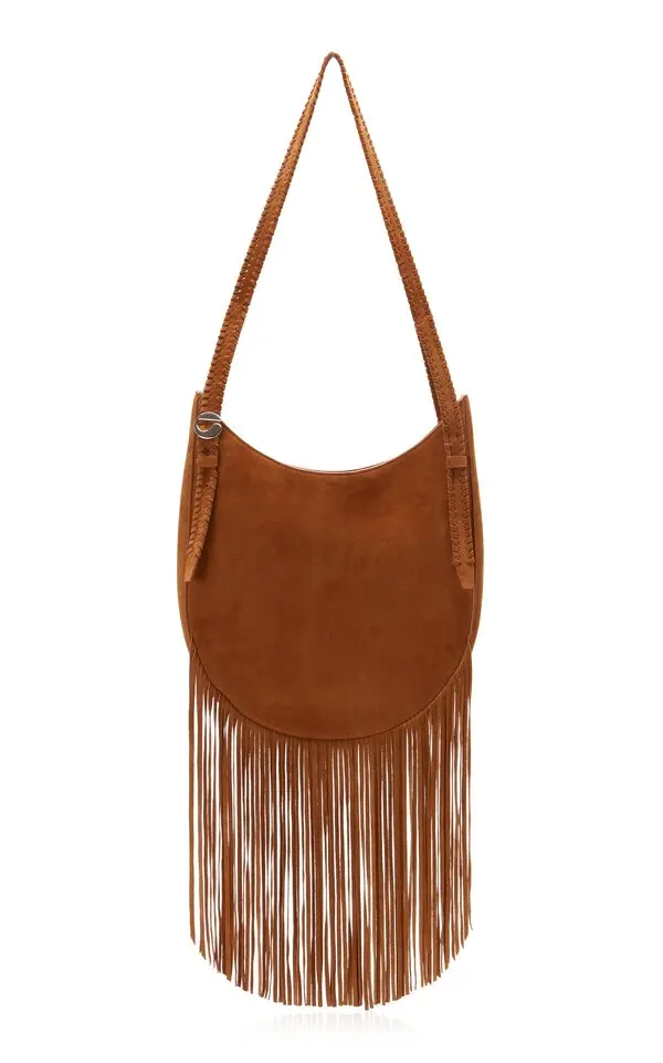 coperni - Suede Hobo Bag With Fringe