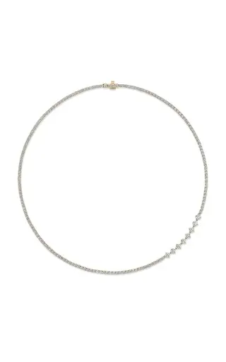 Melissa Kaye Stella 18k Yellow Diamond Tennis Necklace
