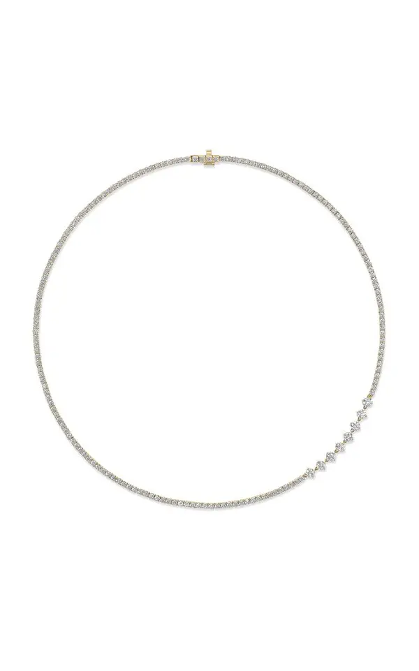Melissa Kaye Stella 18k Yellow Diamond Tennis Necklace
