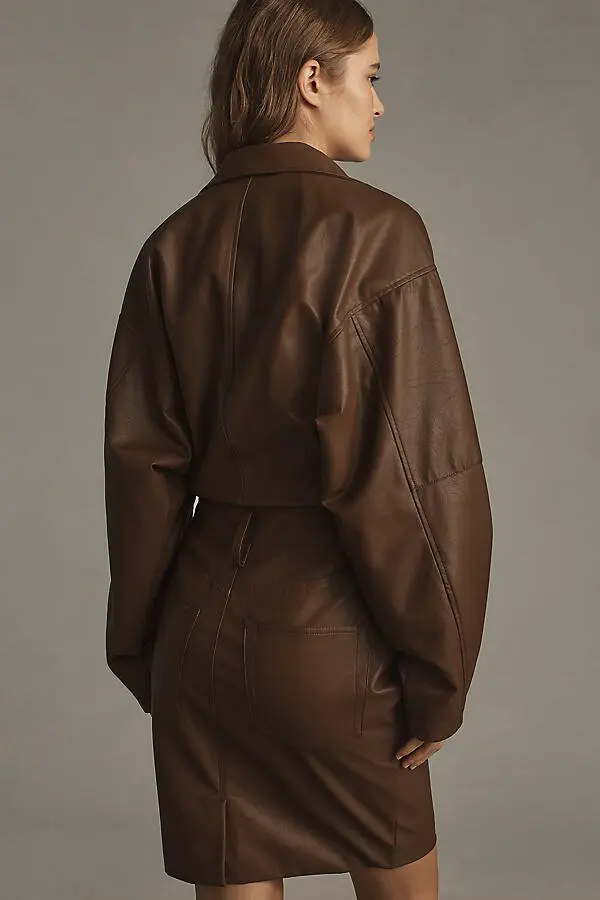 ronny kobo leather dress Grint Dress