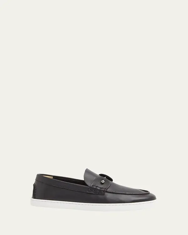 CHRISTIAN LOUBOUTIN Chambeliboat Leather Loafers - Black