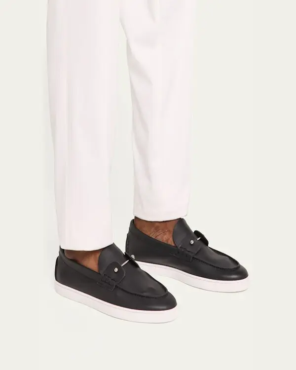 CHRISTIAN LOUBOUTIN Chambeliboat Leather Loafers - Black