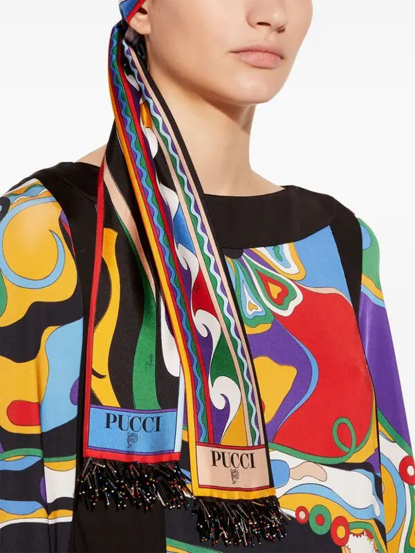 Emilio Pucci Marmo-print Silk Scarf