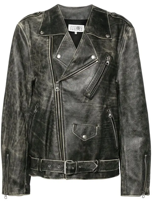 MAISON MARGIELA Leather Biker Jacket