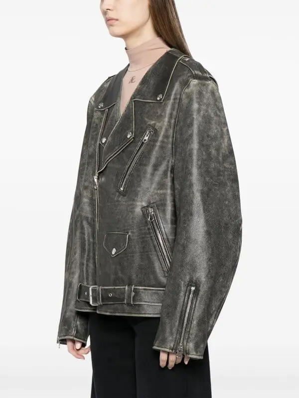 MAISON MARGIELA Leather Biker Jacket