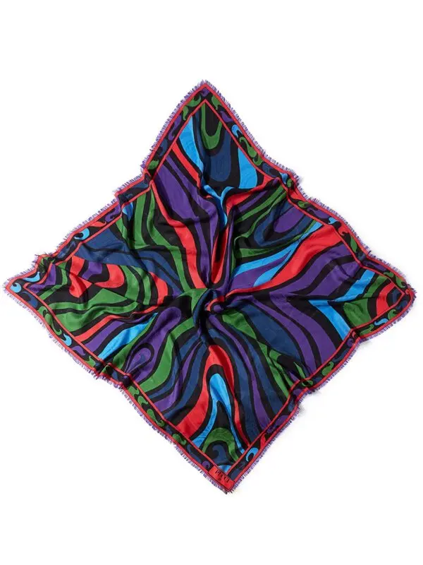 Emilio Pucci Large Marmo-print Scarf - Purple