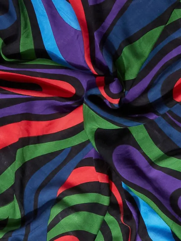 Emilio Pucci Large Marmo-print Scarf - Purple