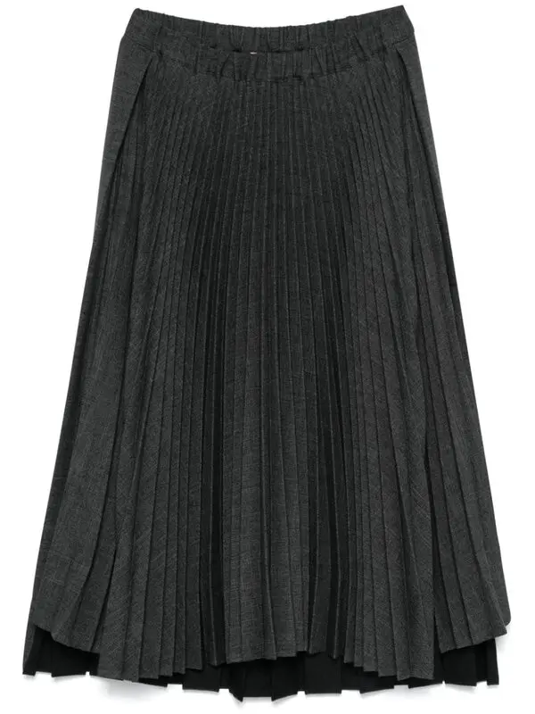 Plan C Plissé Midi Skirt