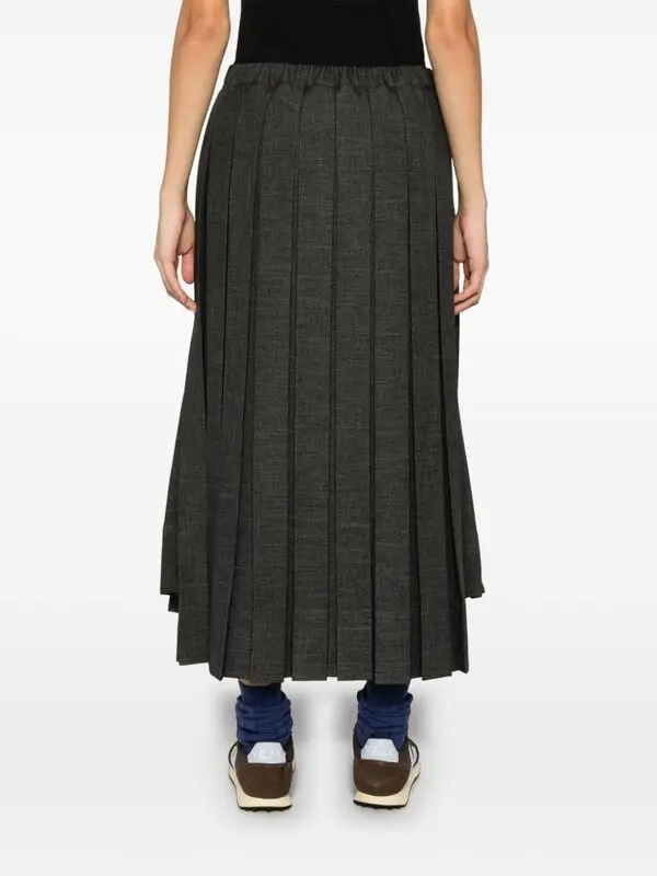 Plan C Plissé Midi Skirt