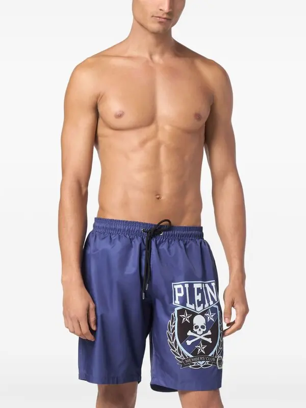 Philipp Plein Skull&bones-print Swim Shorts