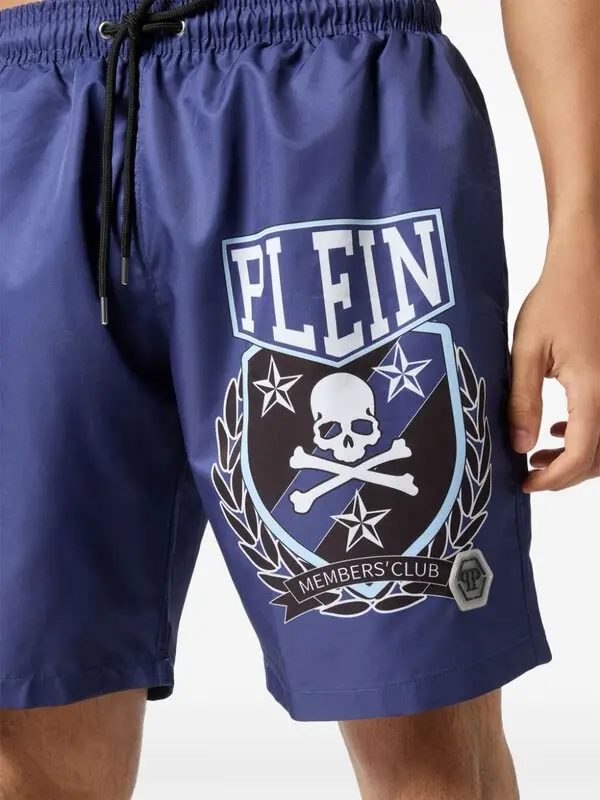 Philipp Plein Skull&bones-print Swim Shorts