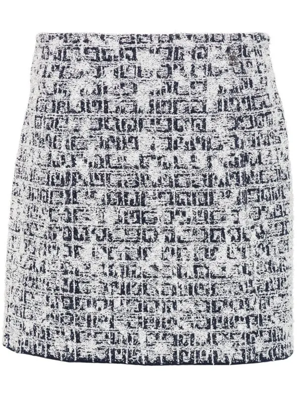 Givenchy 4g Tweed Mini Skirt - Blue
