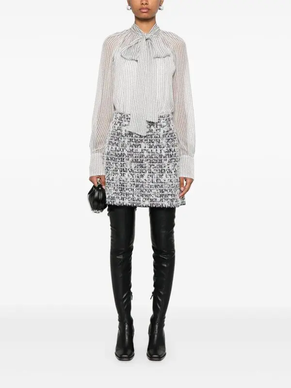Givenchy 4g Tweed Mini Skirt - Blue