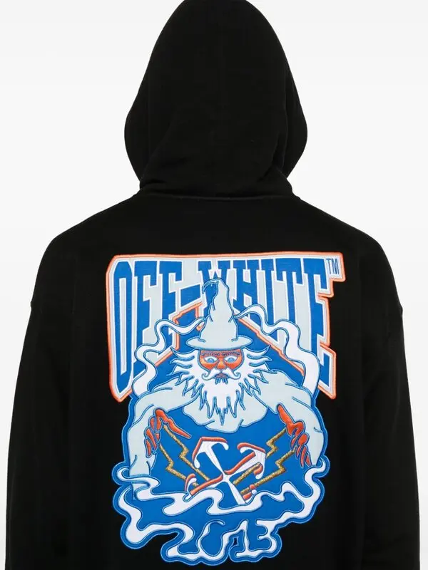 Off-White Wiz Patch Skate Hoodie - Black