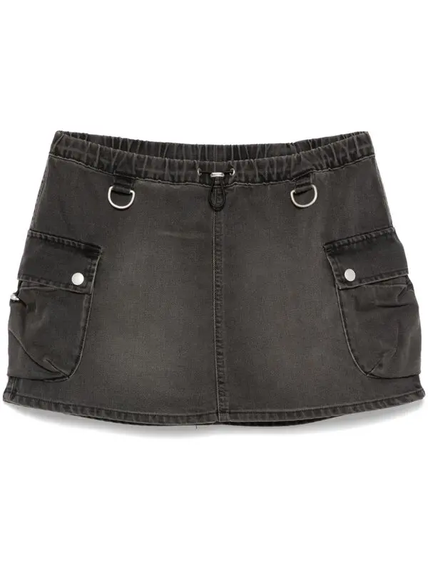 Coperni Denim Cargo Mini Skirt - Grey