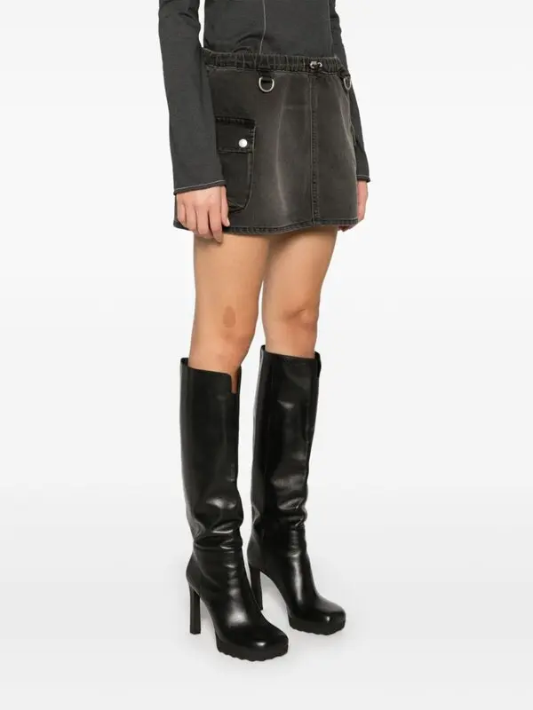 Coperni Denim Cargo Mini Skirt - Grey