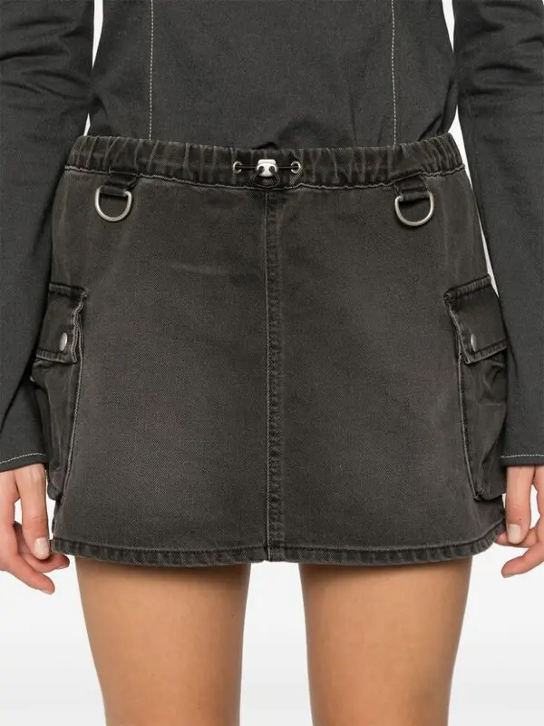 Coperni Denim Cargo Mini Skirt - Grey
