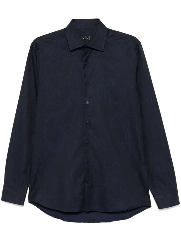 Etro Paisley-jacquard Shirt - Blue