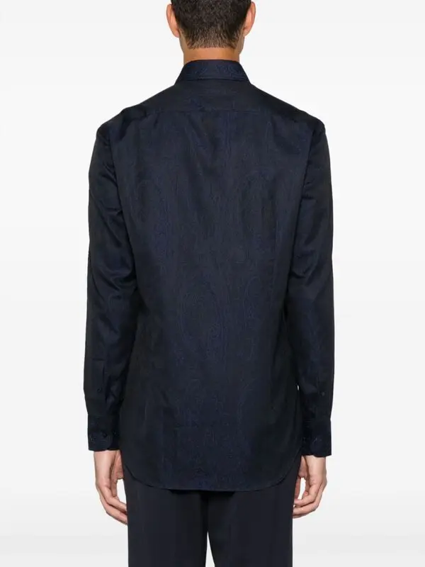Etro Paisley-jacquard Shirt - Blue