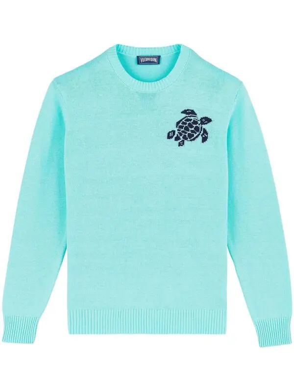 Vilebrequin Embroidered-logo Sweater - Blue