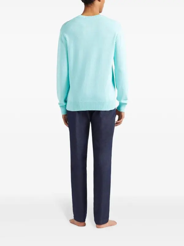 Vilebrequin Embroidered-logo Sweater - Blue