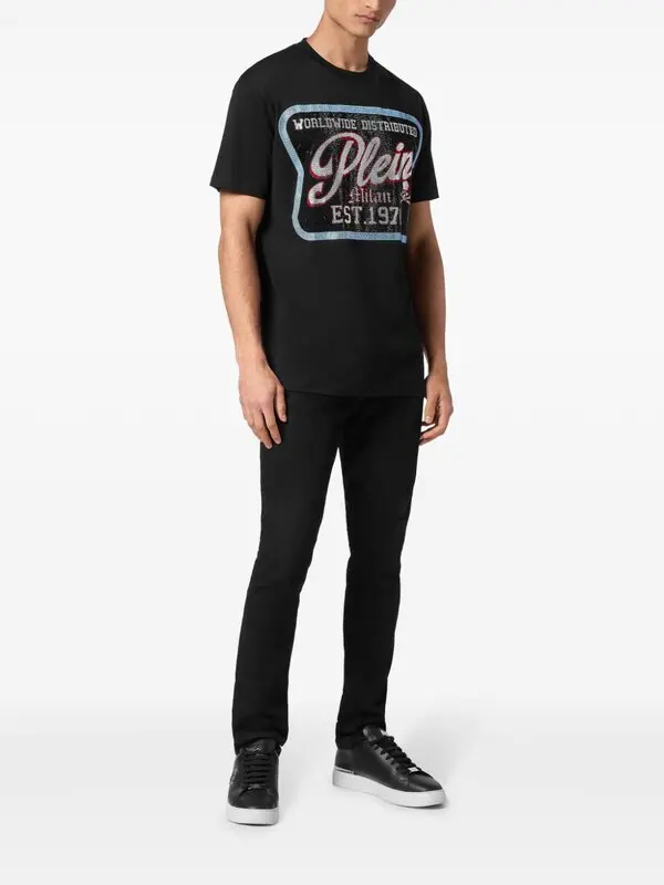 Philipp Plein Logo-patch Crew-neck T-shirt - Black