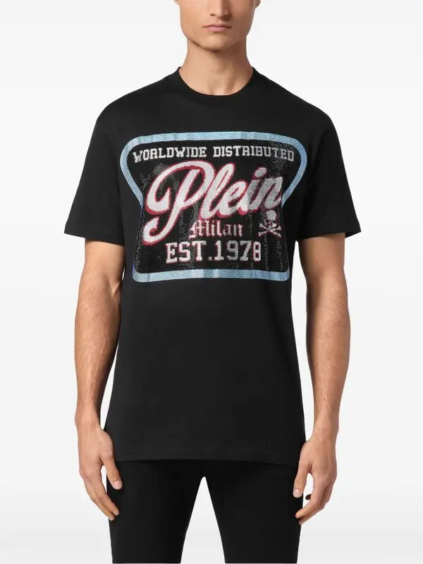 Philipp Plein Logo-patch Crew-neck T-shirt - Black
