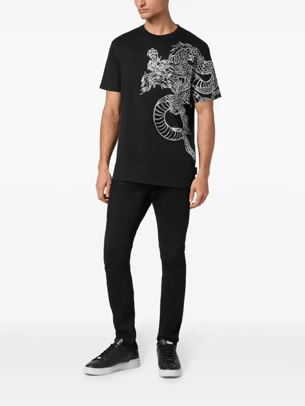 Philipp Plein Dragon Strass T-shirt