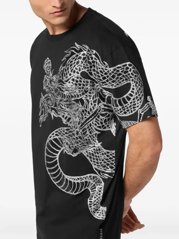 Philipp Plein Dragon Strass T-shirt