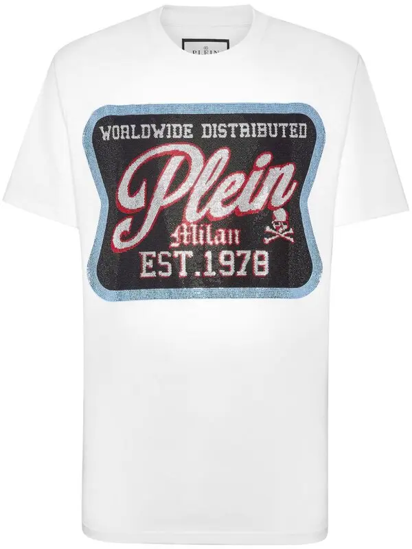 Philipp Plein Logo-patch Crew-neck T-shirt - White