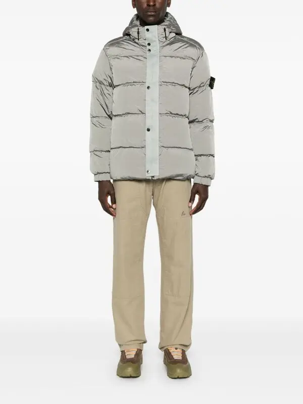 Stone Island Compass-badge Puffer Jacket - Grey