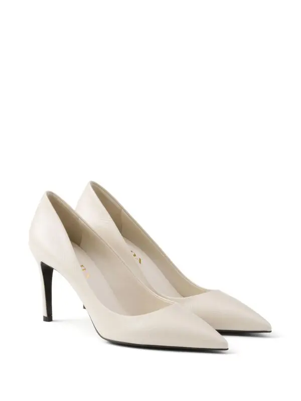 Prada 85mm Leather Pumps - Neutrals