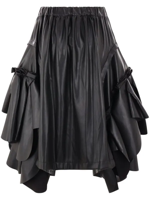 Comme Des Garçons Pleat-detailing Midi Skirt