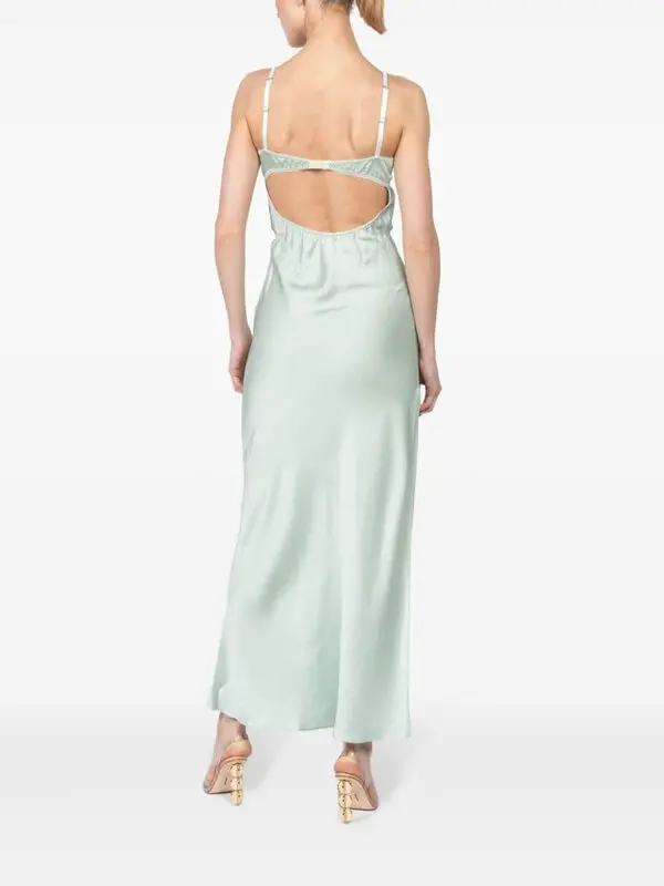 anna october green dress Tulip dress L / Silver