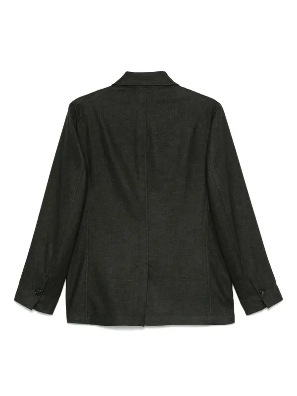 DELL'OGLIO Single-breasted Shirt Jacket - Green