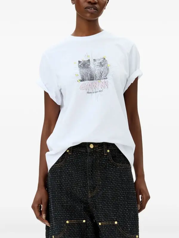 GANNI Kittens T-shirt