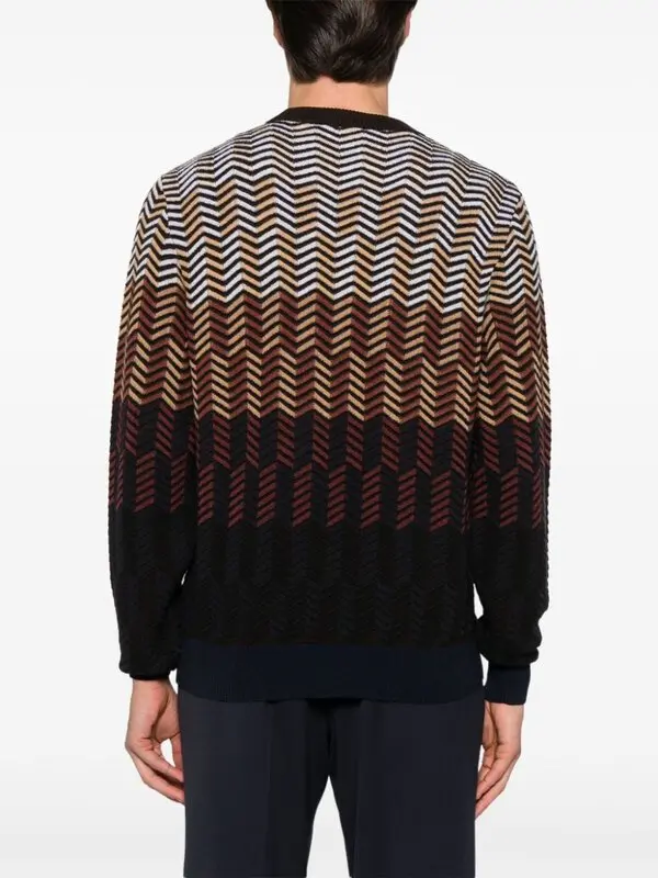 Missoni Zigzag Virgin Wool Sweater - Brown