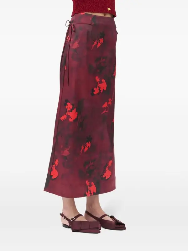 GANNI Printed Maxi Skirt