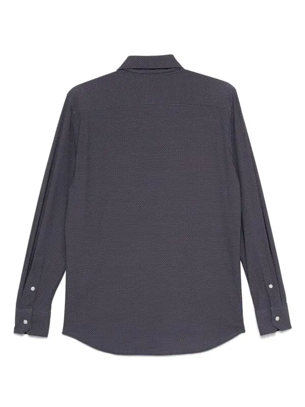 DELL'OGLIO Geometric-print Shirt - Blue